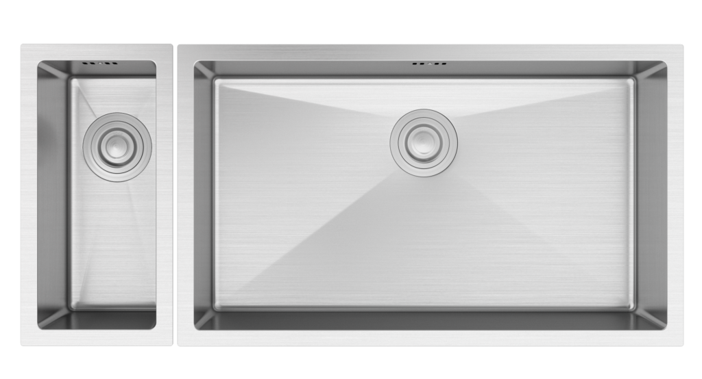 ZLEW STALOWY PODWIESZANY PÓŁTOREJ KOMORY CHROM BARI74-22 - Granitan