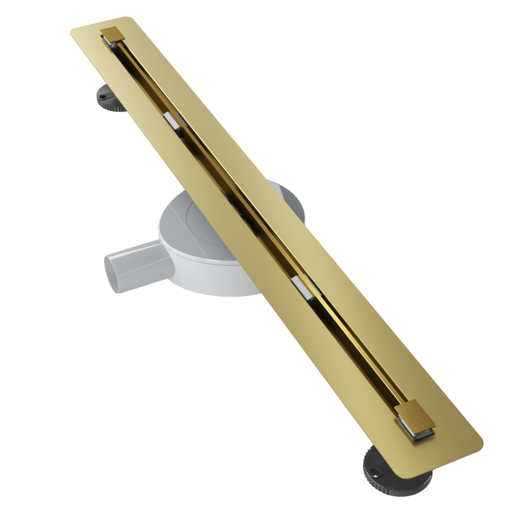 ODPŁYW LINIOWY POD PŁYTKĘ 70 cm STAL SYFON PRYSZNIC BRODZIK LUNO ZŁOTY ...